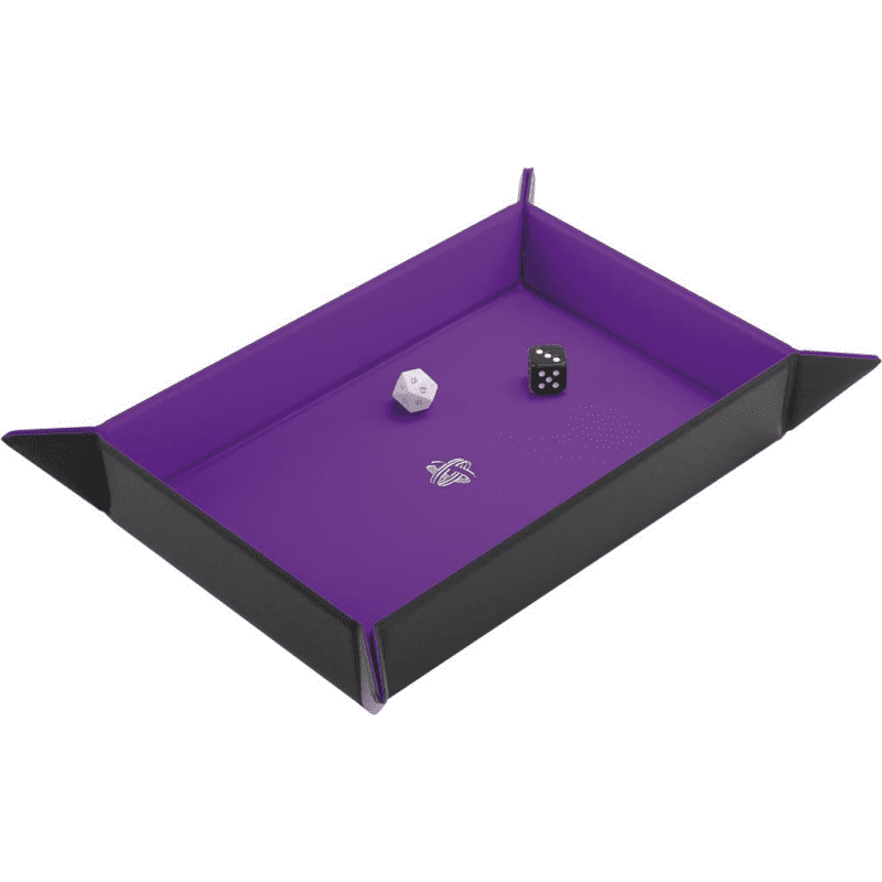 Magnetic Dice Tray Rectangular Black/Purple - Koning Bordspel
