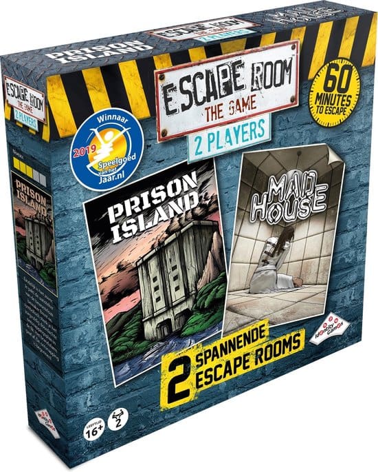 Escape Room the Game 2 Player Prison Island/Madhouse - Koning Bordspel